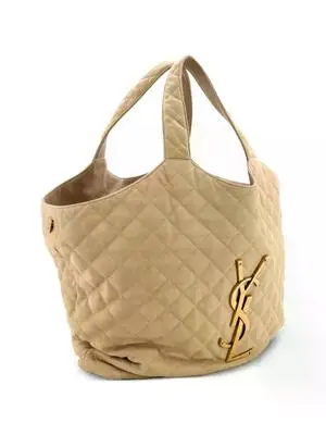 Saint Laurent Icare Shopping Quilted Nubuck Maxi Tote Bag