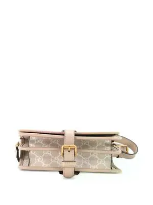 Gucci Interlocking G Patch Messenger Bag Gg Coated Canvas Mini Crossbody Bag