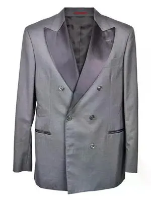 Brunello Cucinelli Double-breasted Peak-lapel Blazer - Grey