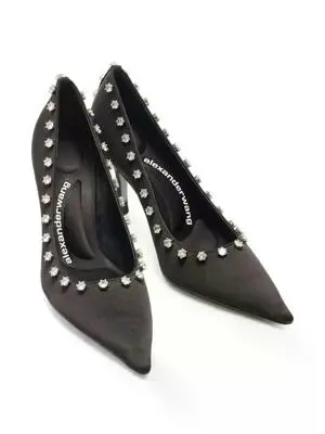 ALEXANDER WANG Delphine Crystal-embellished Pumps - Black