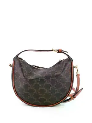 Celine Triomphe Coated Canvas Teen Hobo Bag