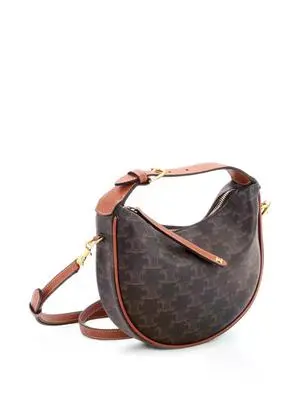 Celine Triomphe Coated Canvas Teen Hobo Bag