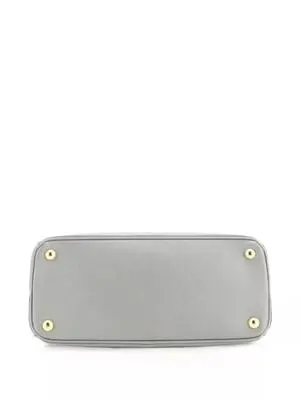 Prada Galleria Double Zip Saffiano Leather Small Tote Bag - Grey