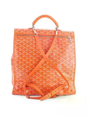 Goyard Saint Leger Briefcase Coated Canvas Backpack - Orange