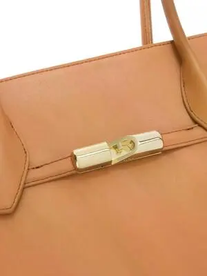 Furla Twist-lock Leather Tote Bag