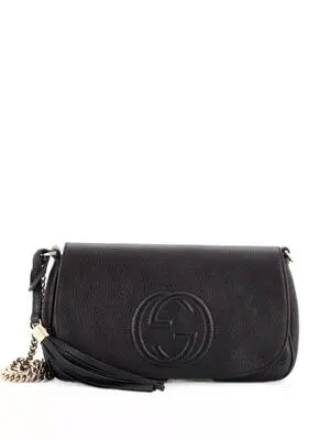 Gucci Soho Chain Leather Medium Crossbody Bag - Black