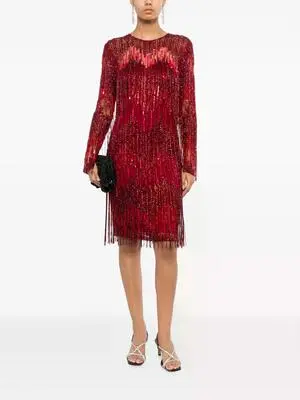 Naeem Khan Beaded-fringe Dress