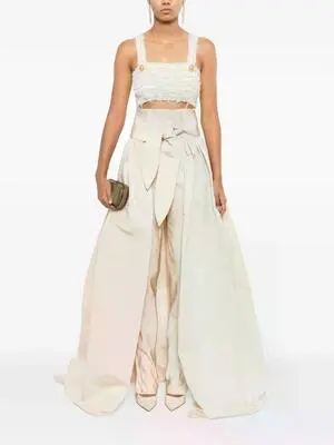 Naeem Khan Overskirt Silk Trousers