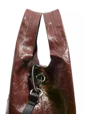 Bimba Y Lola Medium Mocha Shiny Leather Paper Bag