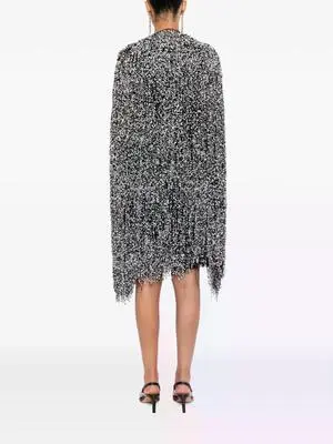 Naeem Khan Sequin-embellished Fringed Cape