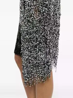 Naeem Khan Sequin-embellished Fringed Cape