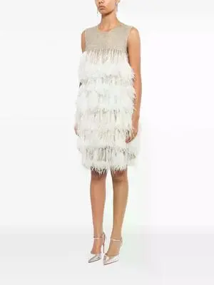 Naeem Khan Feather-trim Dress