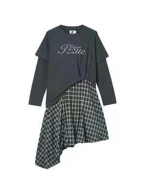 Izzue Layered Asymmetric Dress - Grey