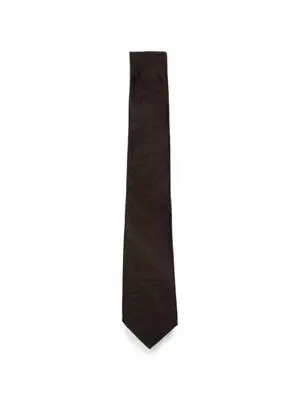 Giorgio Armani Paisley Silk Tie - Brown