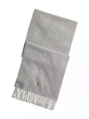 Polo Ralph Lauren Fringed Logo Scarf - Grey