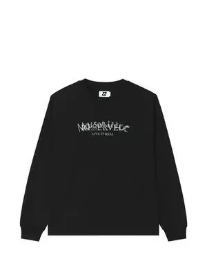 Izzue Graphic-print Long-sleeve T-shirt - Black