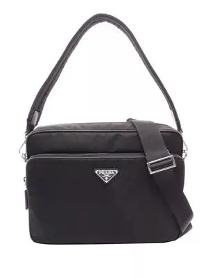 Prada 2013-2026 Saffiano Trimmed Tessuto Satchel - Black