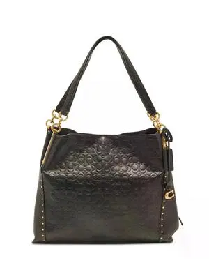 COACH VINTAGE Dalton Studded Shoulder Bag - Black