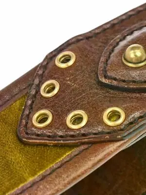 Gucci 1990-2000s Velvet-panel Leather Belt