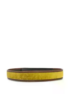 Gucci 1990-2000s Velvet-panel Leather Belt