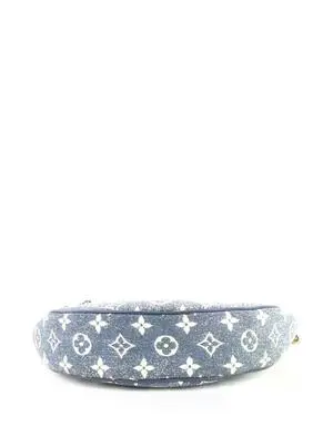 LOUIS VUITTON Monogram Jacquard Denim Loop Hobo Bag - Blue