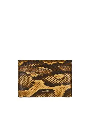 Amiri Python Card Holder - Brown
