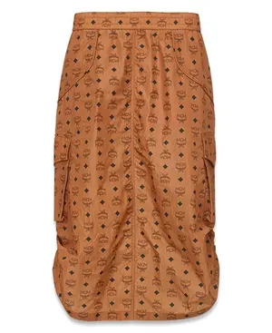 Mcm Monogram Print Skirt In Econyl
