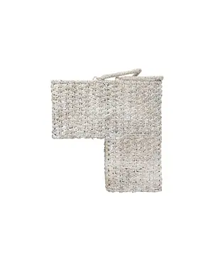 OLIVE GROVE Woven Bankuan And Rattan Stair Basket With Handles - White