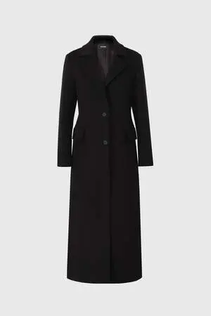 Mackage CORAZON Semi-fitted Wool Coat Black