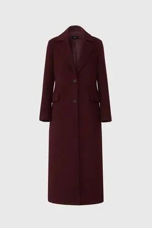 Mackage Corazon Semi-fitted Wool Coat - Garnet