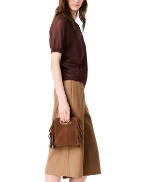 Maje Momita 2-in-1 Top - Brown