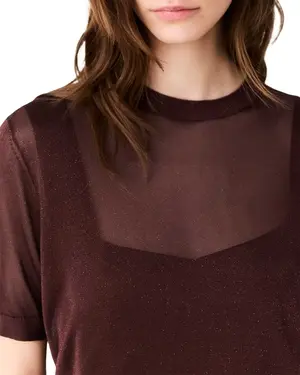 Maje Momita 2-in-1 Top - Brown