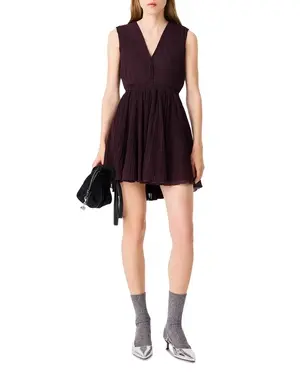 Maje Ribianisso Pleated Skater Dress