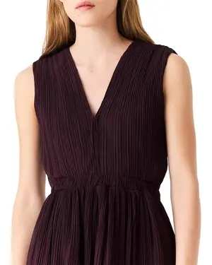 Maje Ribianisso Pleated Skater Dress