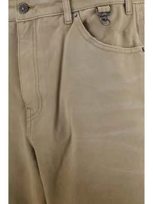 GOLDEN GOOSE Cotton Pants With Check Detail