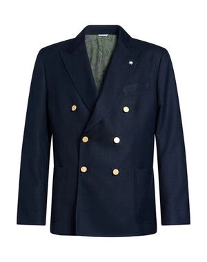 MANUEL RITZ Blazer Size Polyester, Viscose, Elastane - Blue