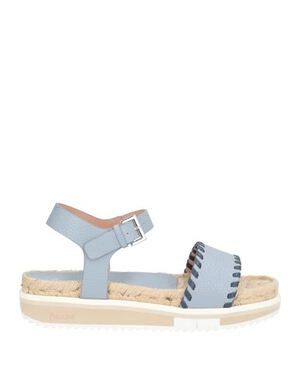 POLLINI Sandals Size Leather - Blue