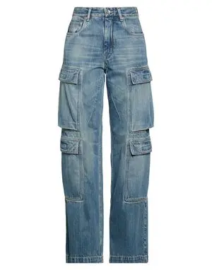 Rick Owens Cotton Cargo Jeans - Blue
