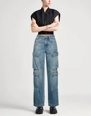 Rick Owens Cotton Cargo Jeans - Blue