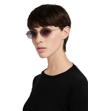 Victoria Beckham Oval Sunglasses, 52mm