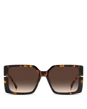 Victoria Beckham Square Sunglasses, 57mm - Brown