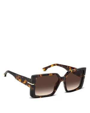 Victoria Beckham Square Sunglasses, 57mm - Brown