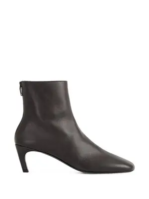 TOTEME Leather Heel Ankle Boots