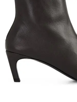 TOTEME Leather Heel Ankle Boots