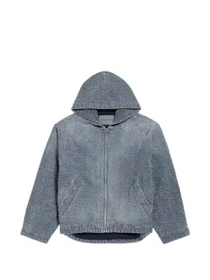 Balenciaga Hooded Denim Cotton Jacket