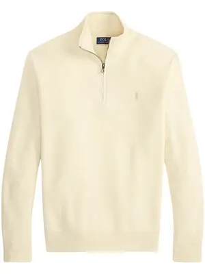 Polo Ralph Lauren Mesh-knit Quarter-zip Sweater