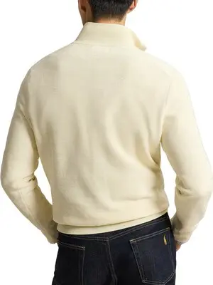 Polo Ralph Lauren Mesh-knit Quarter-zip Sweater