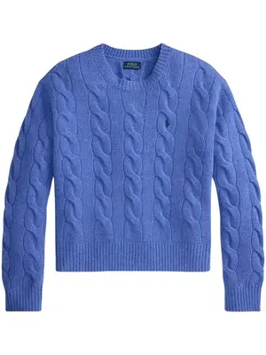 Polo Ralph Lauren Logo Embroidered Cable-knitted Jumper