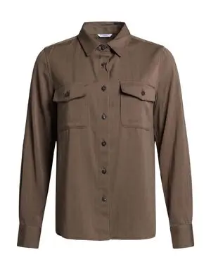 CRUNA Shirt Khaki Size Virgin Wool, Polyamide