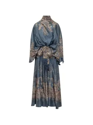 Zimmermann Valiant Silk Long Dress - Blue